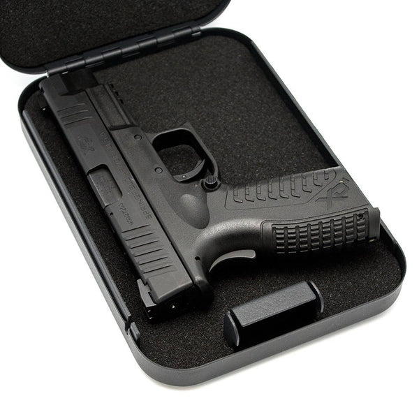 Handgun locking case store
